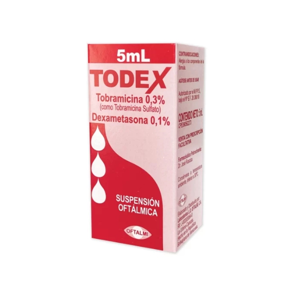Todex Dexametasona+Tobramicina Solución Oftálmica 5ml Oftalmi ...