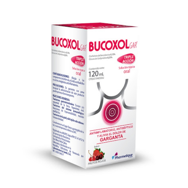 Bucoxolgar Bencidamina Frutos Rojos Solución Tópica Oral 120 ml - La ...