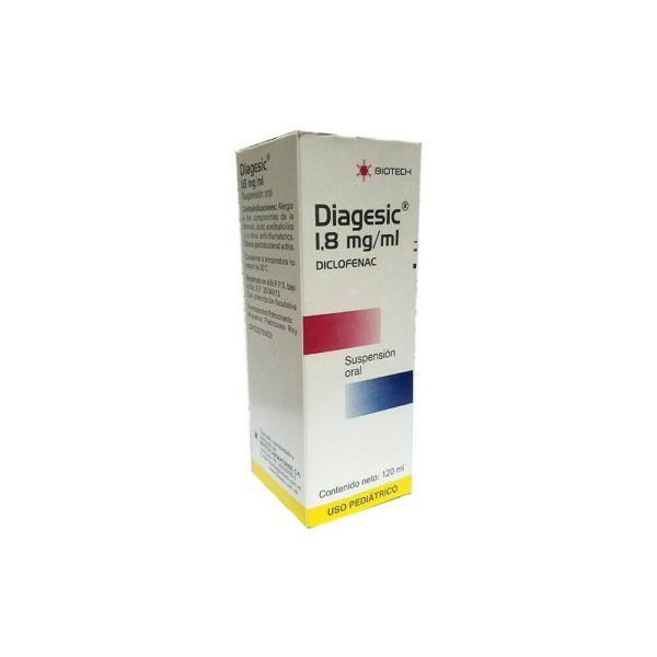 Diagesic Diclofenac Potásico Jarabe Pediátrico 1.8mg/ml 120 ml Biotech ...