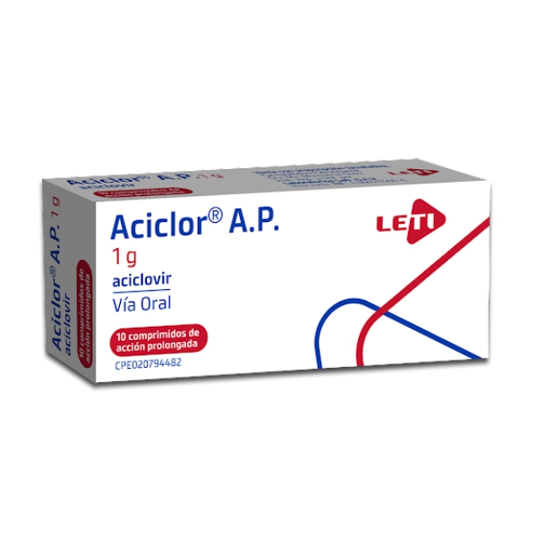 Aciclor Aciclovir A.P 1Gr. x 10 Comprimidos - Leti - Farmadon - La ...
