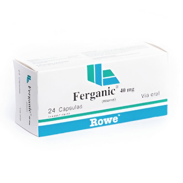 Ferganic Hierro 40mg x 24 Cápsulas - Rowe - Farmadon - La Farmacia de ...