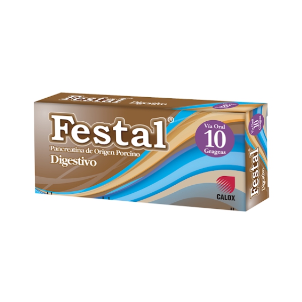 Festal Pancreatina x 10 Tabletas - Calox - Farmadon - La Farmacia de la ...