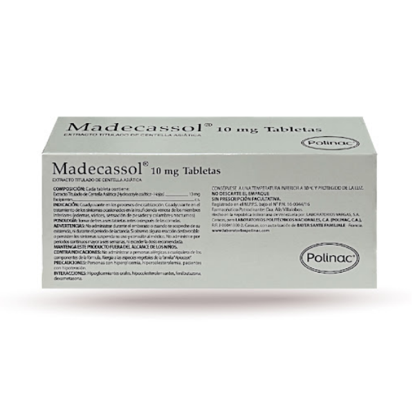 Madecassol Centella Asiática 10mg 30 Tabletas - Polinac - Farmadon - La ...