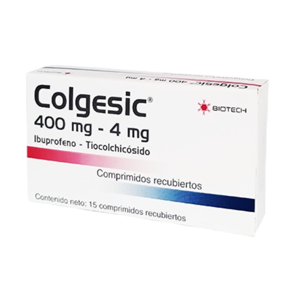 Colgesic Ibuprofeno+Tiocolchicósido 400mg/4mg x 15 Comprimidos ...