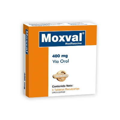 Moxval Moxifloxacina 400mg x 5 Tabletas - Valmorca - Farmadon - La ...