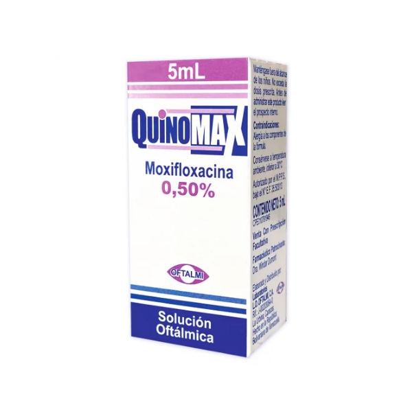 Quinomax Moxifloxacina 0.50% Solución Oftálmica 5ml Oftalmi - Farmadon ...