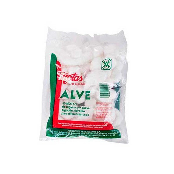 Algodón X 50 Motas - Alve - Farmadon - La Farmacia de la Esquina