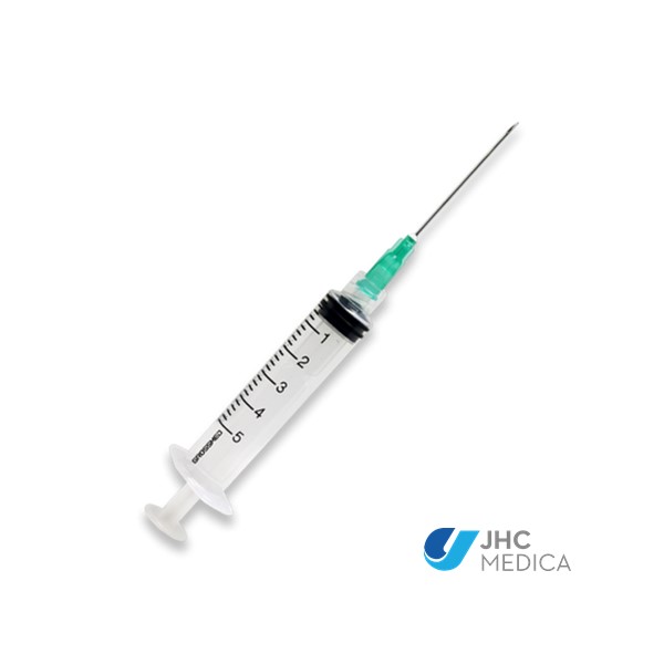 Jeringa 5 ml 21G x 1 1/2 JHC Medica - Farmadon - La Farmacia de la Esquina