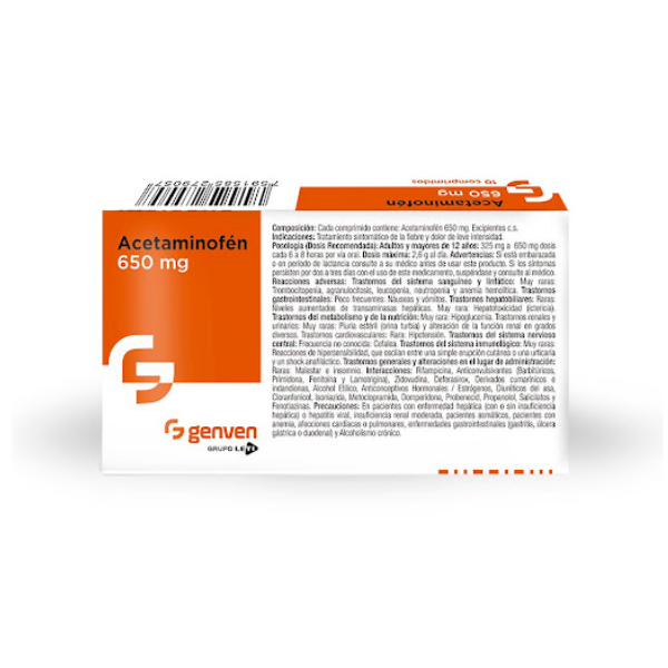 Norsina Acetaminofén+Butilbromuro De Hioscina X 6 Tabletas Biotech ...