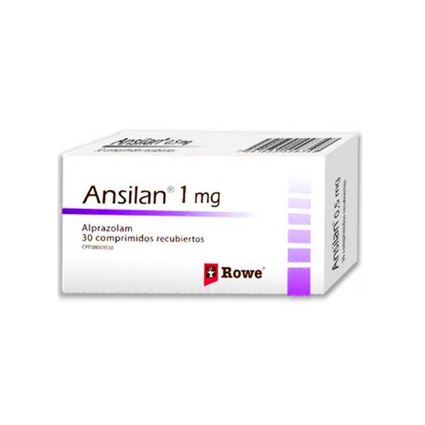 Ansilan Alprazolam 1mg x 30 Comprimidos - Rowe - Farmadon - La Farmacia ...