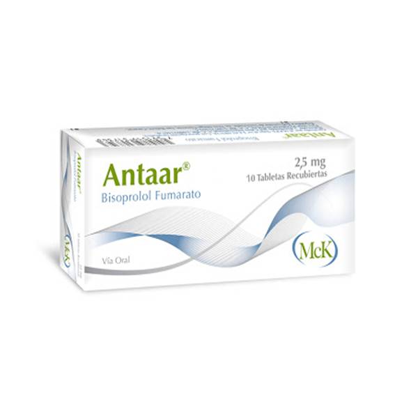 Antaar Bisoprolol 2,5mg x 10 Tabletas - MCK - Farmadon - La Farmacia de ...