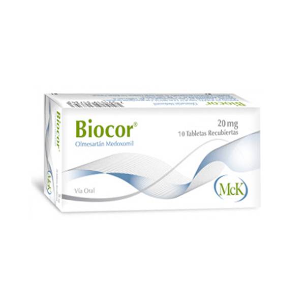 Biocor Olmesartán 20mg x 10 Tabletas - Mck - Farmadon - La Farmacia de ...