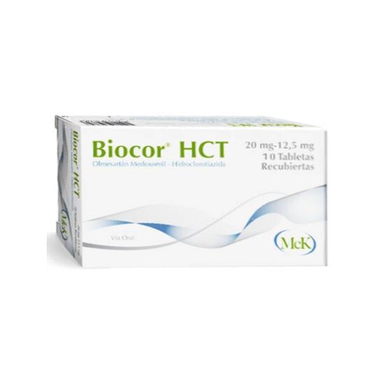 Biocor Hct Olmesartán+Hidroclorotiazida 20mg/12.5mg x 10 Tabletas - Mck ...