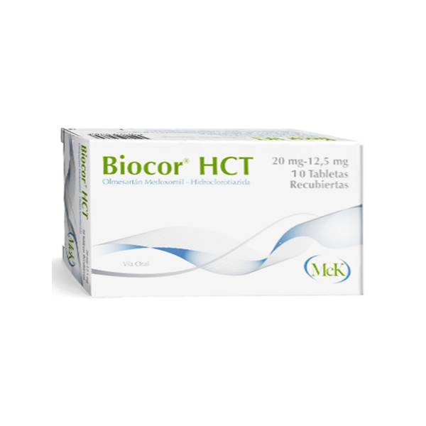 Biocor Hct Olmesartán+Hidroclorotiazida 20mg/12.5mg x 10 Tabletas - Mck ...