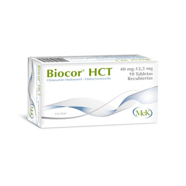 Biocor Hct Hidroclorotiazida+Olmesartán 40mg/12.5mg x 10 Tabletas - Mck ...