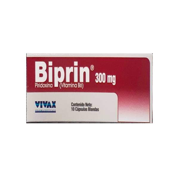 Biprin Vitamina B6 300mg x 10 Cápsulas - Vivax - Farmadon - La Farmacia ...