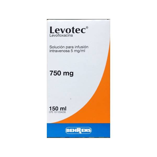 Levotec Levofloxacina Ampolla 750mg/150ml IV Behrens - Farmadon - La ...