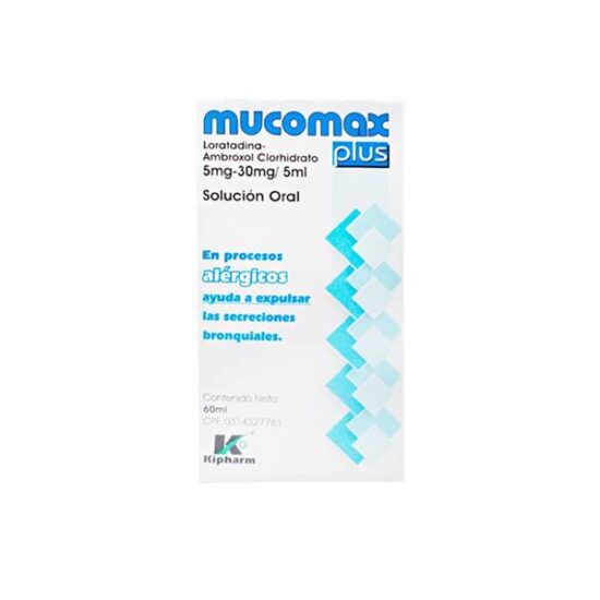Mucomax Plus Ambroxol+Loratadina Jarabe 5mg/30mg/5ml x 60ml - Farmadon ...