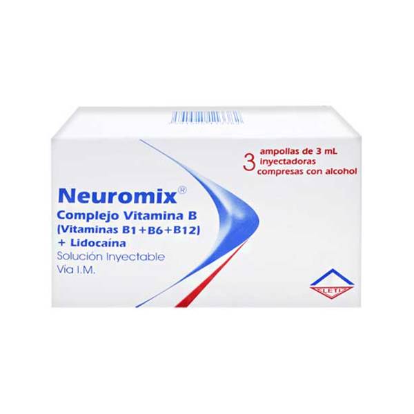 Neuromix Complejo B Ampolla 3ml/I.M Kit 3 Unidades - Leti - Farmadon ...