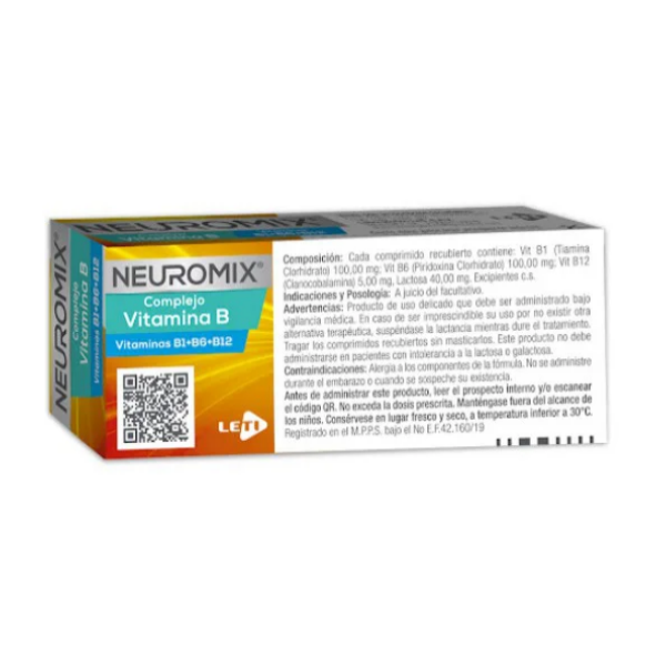 Neuromix Complejo B 30 Comprimidos - Leti - Farmadon - La Farmacia de ...