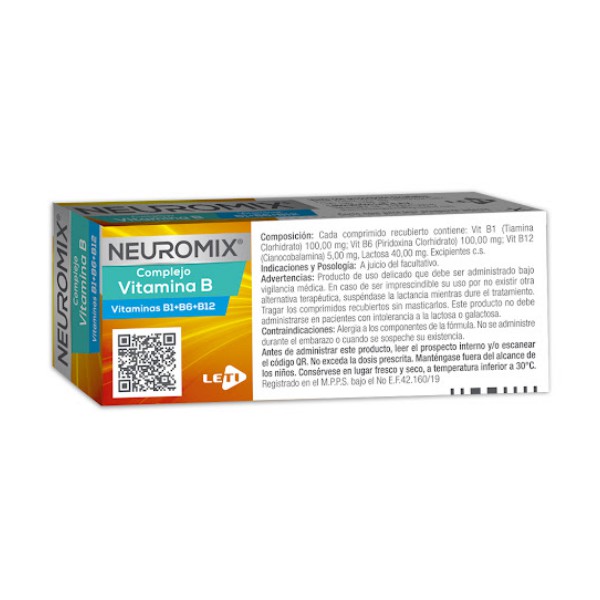 Neuromix Complejo B Ampolla 3ml/I.M Kit 1 Unidad - Leti - Farmadon - La ...
