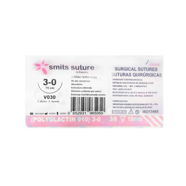 Sutura Vicryl 3-0 Aguja Curva Smits Suture - Farmadon - La Farmacia de ...