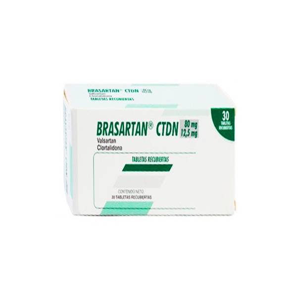 Brasartan CTDN Valsartán+Clortalidona 80mg/12.5mg x 30 Tabletas - Farma ...