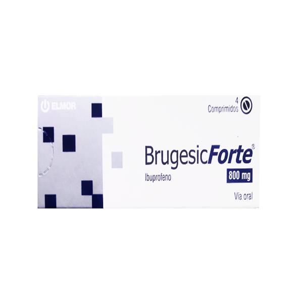Brugesic Forte Ibuprofeno 800mg x 4 Comprimidos - Elmor - Farmadon - La Farmacia de la Esquina