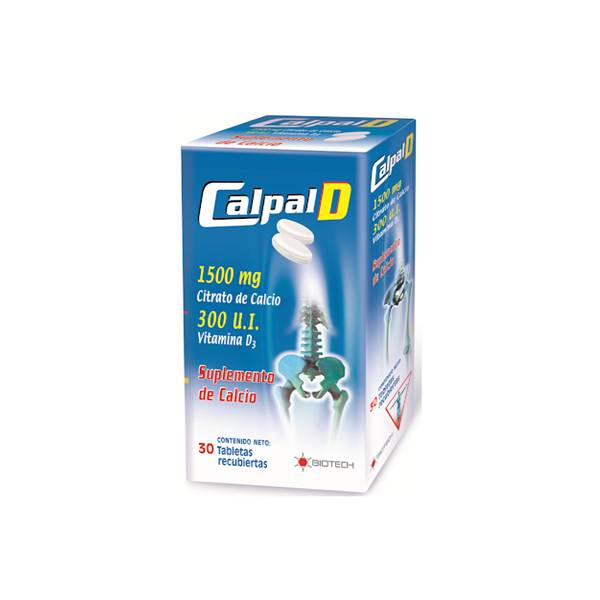 Calpal D Calcio+Vitamina D x 30 Tabletas - Biotech - Farmadon - La ...