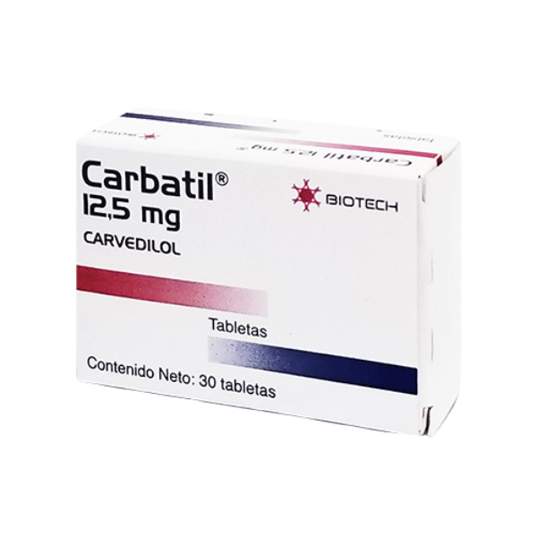 Carbatil Carvedilol 12.5mg x 30 Tabletas - Biotech - Farmadon - La ...