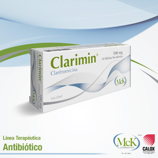 Clarimin Claritromicina 500mg x 10 Tabletas - MCK - Farmadon - La ...