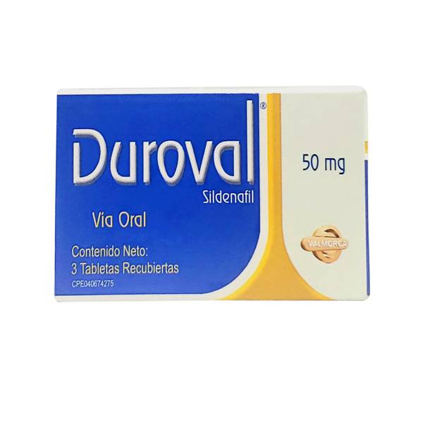 Duroval Sildenafilo 50mg x 3 Tabletas - Valmorca - Farmadon - La ...