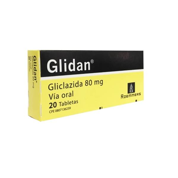 Glidan Gliclazida 80mg x 20 Tabletas - Roemmers - Farmadon - La ...