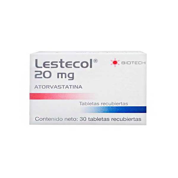 Lestecol Atorvastatina 20mg x 30 Tabletas - Biotech - Farmadon - La ...