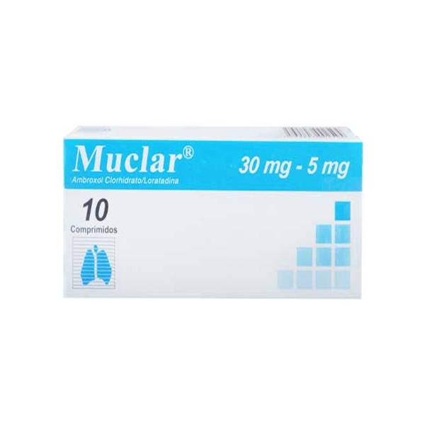 Muclar Ambroxol+Loratadina 30mg/5mg x 10 Comprimidos - Dollder ...