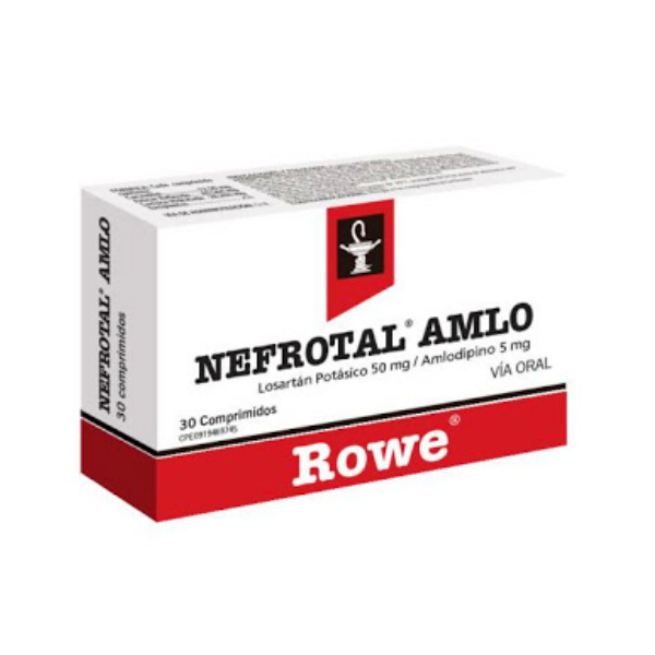 Nefrotal Amlo Losartán Potásico + Amlodipina 50mg/5mg x 30 Comprimidos ...