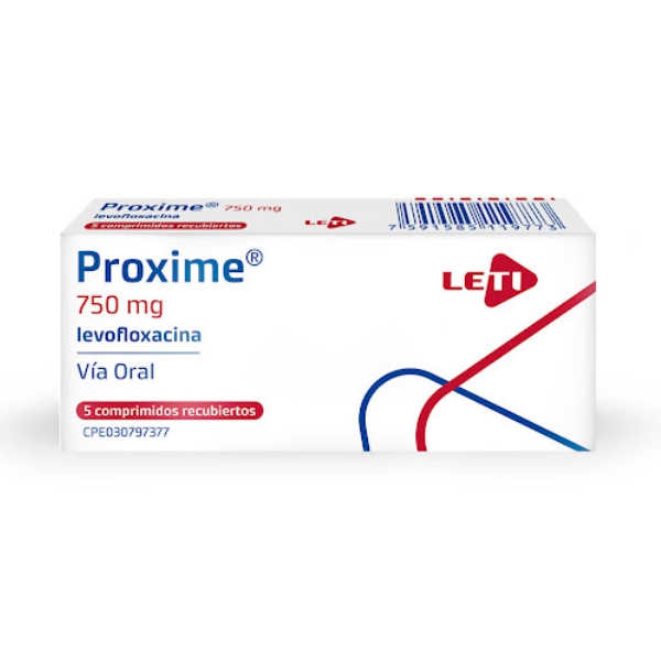 Proxime Levofloxacina 750mg x 5 Comprimidos - Leti - Farmadon - La ...