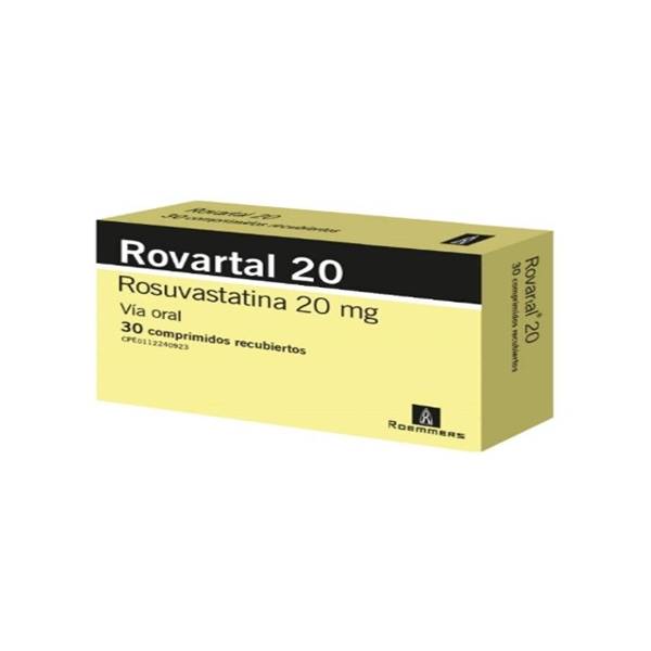 Rovartal Rosuvastatina 20mg x 30 Comprimidos - Megalabs - Farmadon - La ...