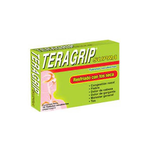 Teragrip Supra Acetaminofén+Clorfenamina x 10 Tabletas - Farma ...