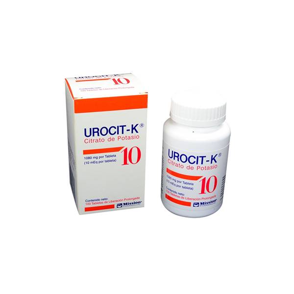 Urocit L.P Citrato De Potasio 1080mg x 100 Tabletas - Missión ...