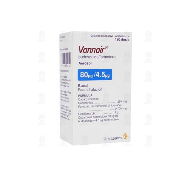 Vannair Inhalador Budesonida+Formoterol 80-4.5mcg/120 Dosis ...