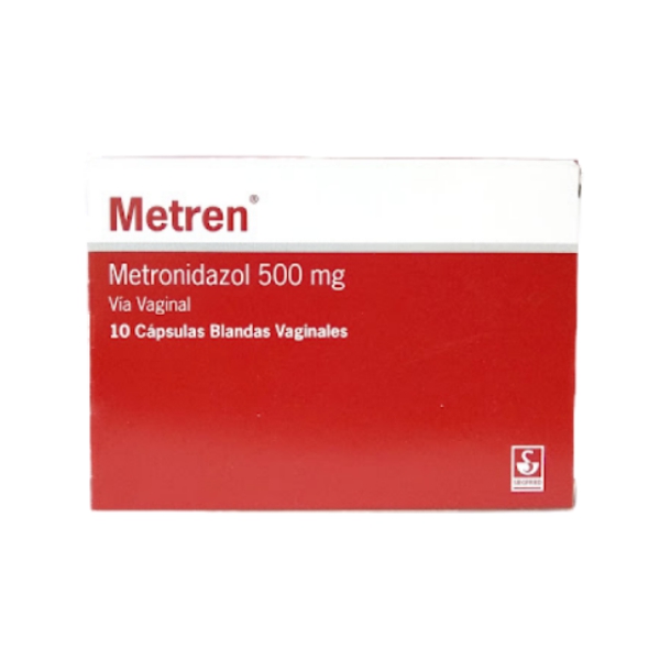 Metren Metronidazol 500mg x 10 Cápsulas - Vaginales Siegfried ...