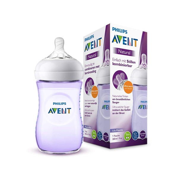 Avent Tetero Natural Morado 260ml 9Oz 1M+ - Farmadon - La Farmacia de ...