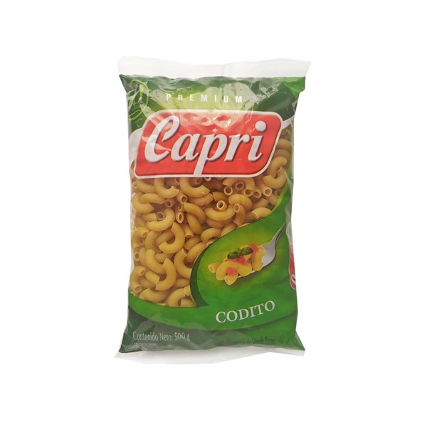 Capri Pasta Corta Codito 500g - Farmadon - La Farmacia de la Esquina