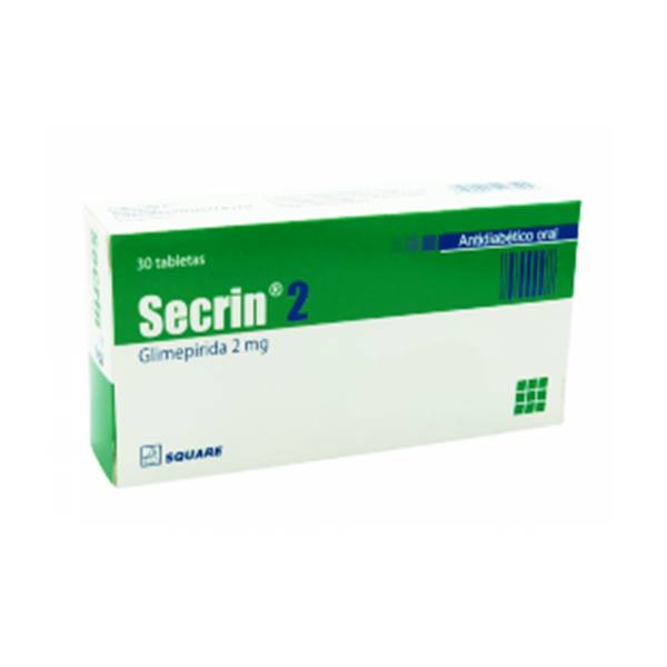 Secrin Glimepiride 2mg x 30 Tabletas - Square - Farmadon - La Farmacia ...