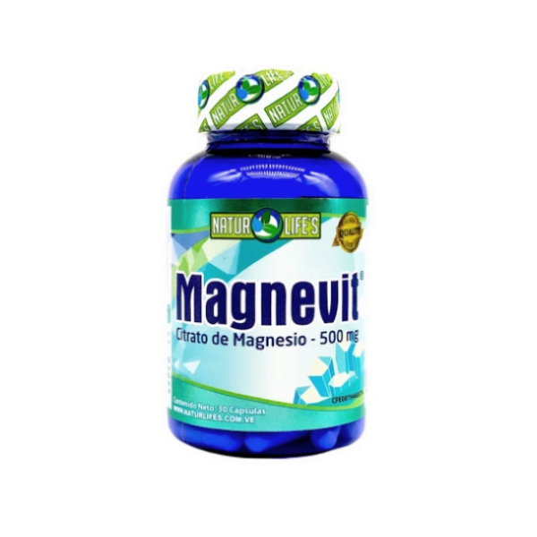 Magnevit Citrato de Magnesio 500mg x 30 Cápsulas - Natur Life's ...