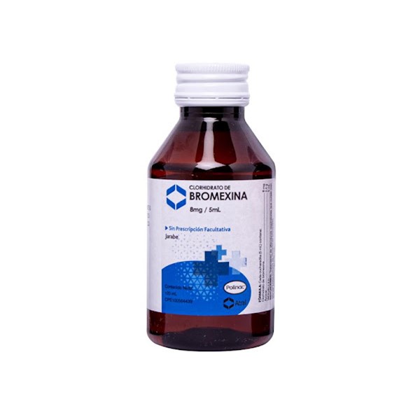 Bromexina Bromhexina Jarabe Para Adulto 8mg/5ml x 120ml - Polinac ...