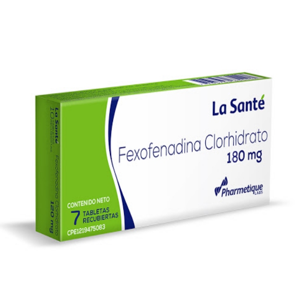 Fexofenadina 180mg x 7 Tabletas Recubiertas La Santé - Farmadon - La ...