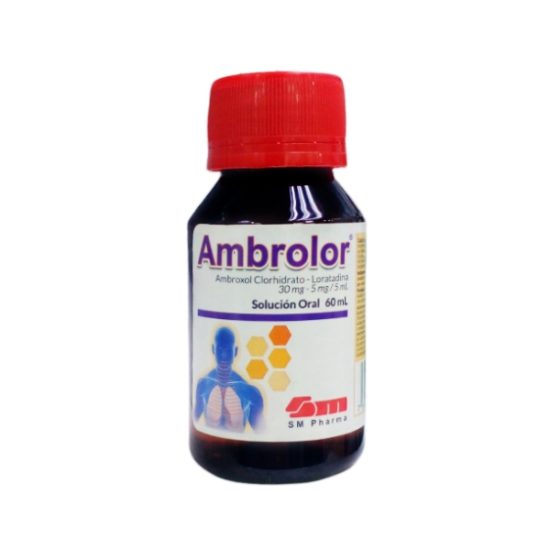 Ambrolor Ambroxol+Loratadina Jarabe 30mg/5ml x 60ml Sm Pharma ...