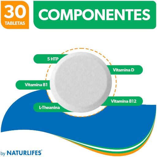 Anzilex L-Teanina+5HTP+Vitamina D 200mg/40mg/8mg X 30 Tabletas ...